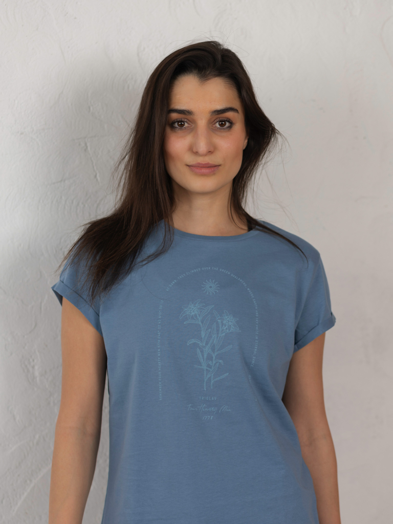 Light Blue Edelweiss Tee » Rebond Adventures