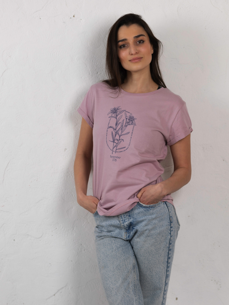 Pink Edelweiss Tee » Rebond Adventures